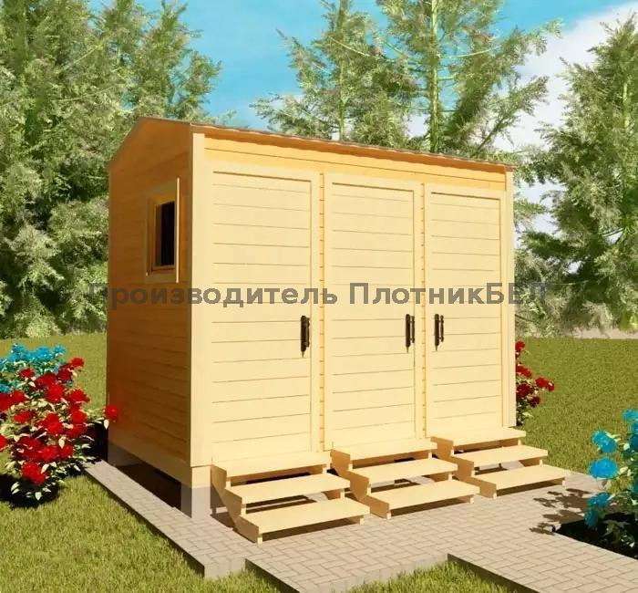 Хозблок (БЫТОВКА) "ДУБЛЬ-4" 2в1 4х1,5 два ската